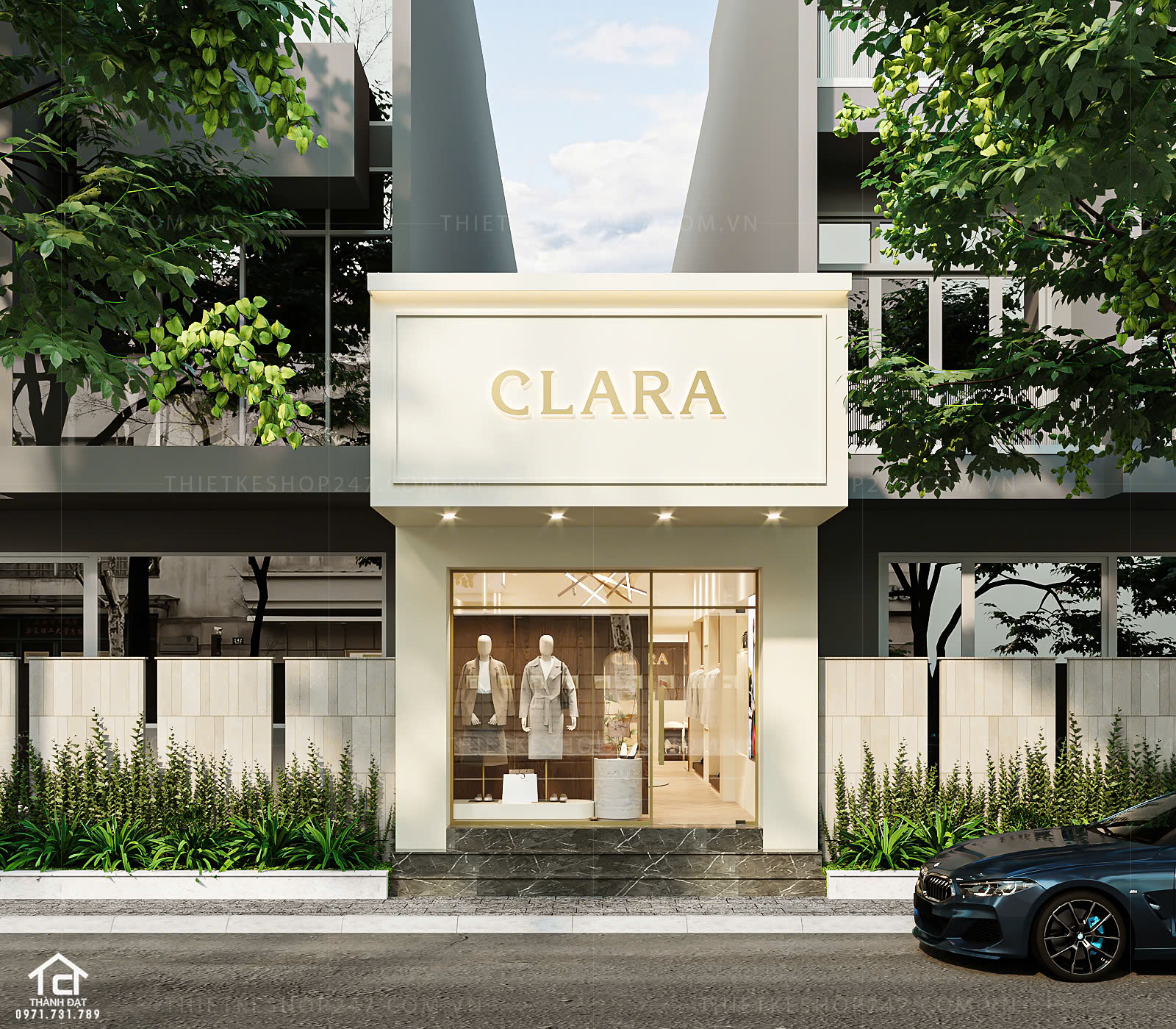 Mẫu thiết kế shop thời trang đẹp ấn tượng và sang trọng – CLARA